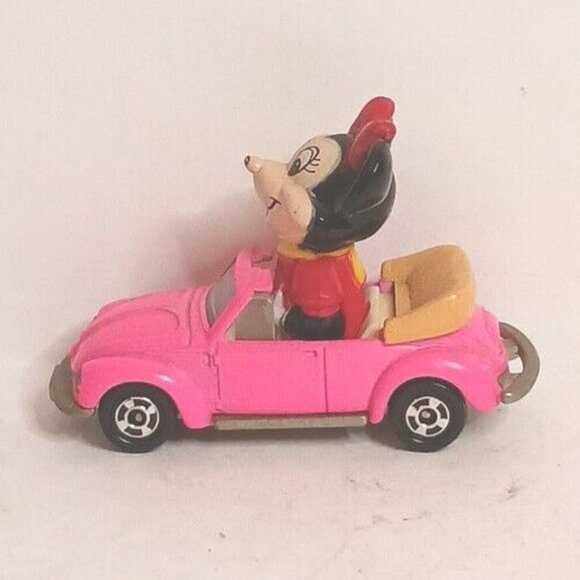Tomy Toys Volkswagon Vw Beetle Minnie Mouse 98s Walt Disney Tomy